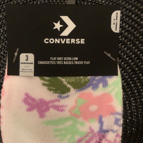 Converse | Accessories | Converse Flat Knit Ultra Low Socks 3 Pack ...